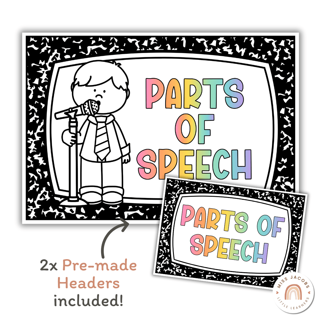Parts of Speech - Cutesy Classroom Theme - Miss Jacobs – Miss Jacobs ...