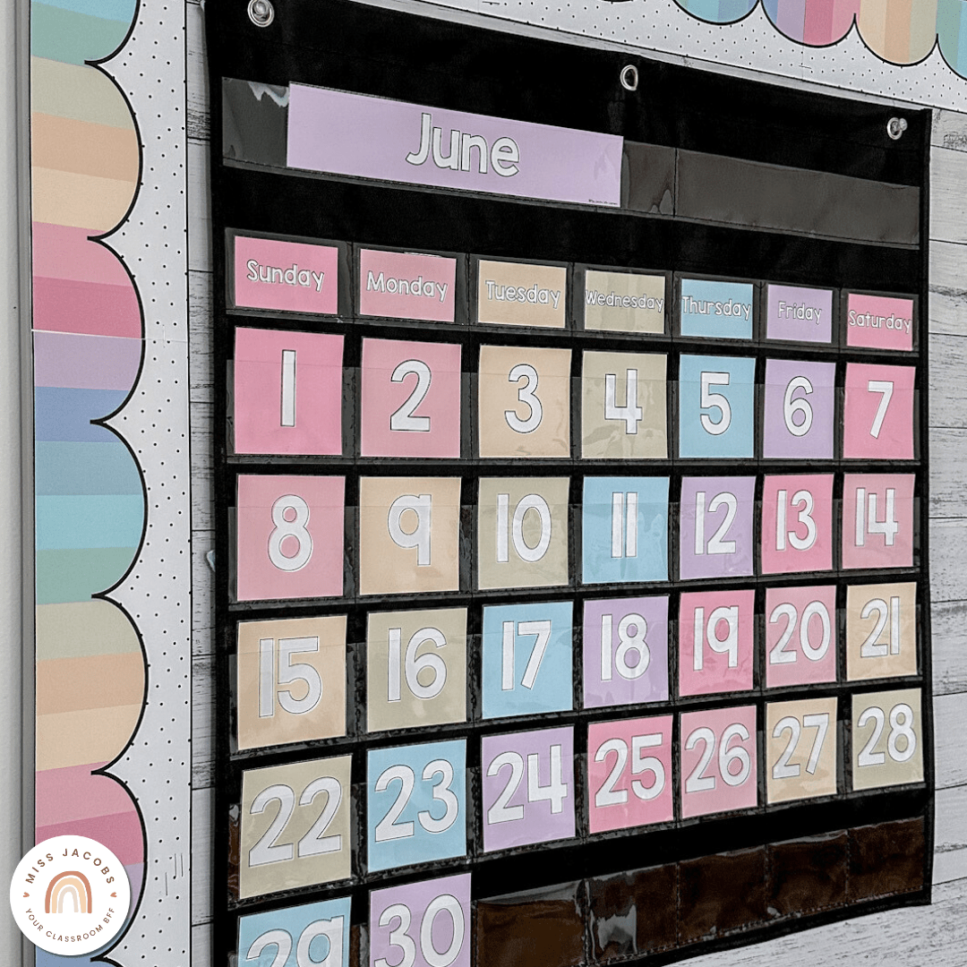 Simply Pastel Classroom Decor - Muted Rainbow Colors - Miss Jacobs
