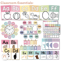 PASTELS Classroom Decor BUNDLE | Muted Rainbow Decor - Default Title ...