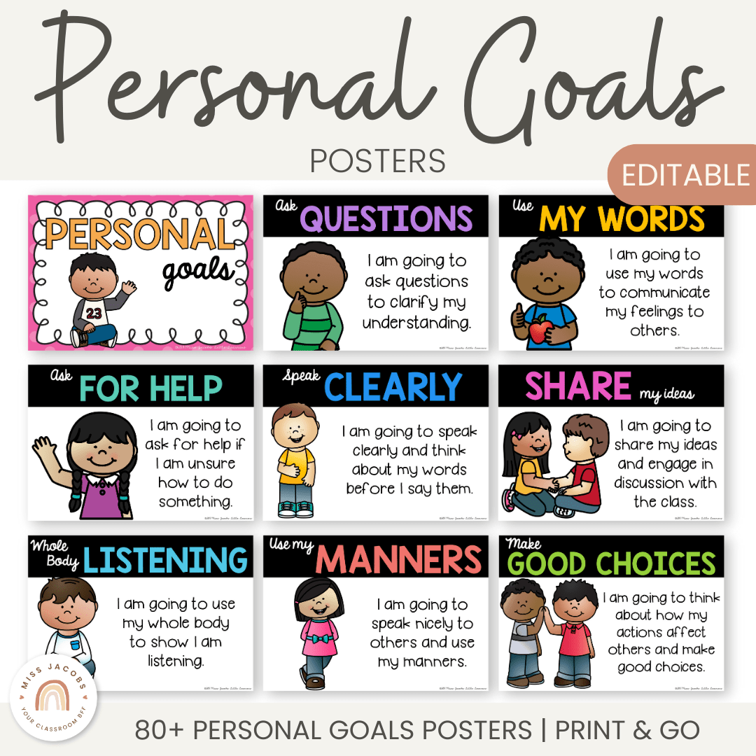 Personal Goals Posters - for students