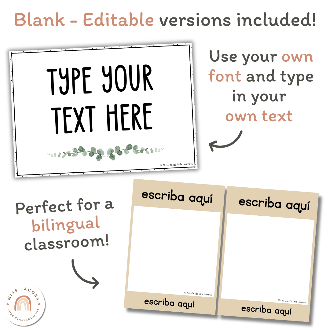 Phonics Posters - Modern Botanical Classroom Decor