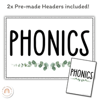 Phonics Posters - Modern Botanical Classroom Decor