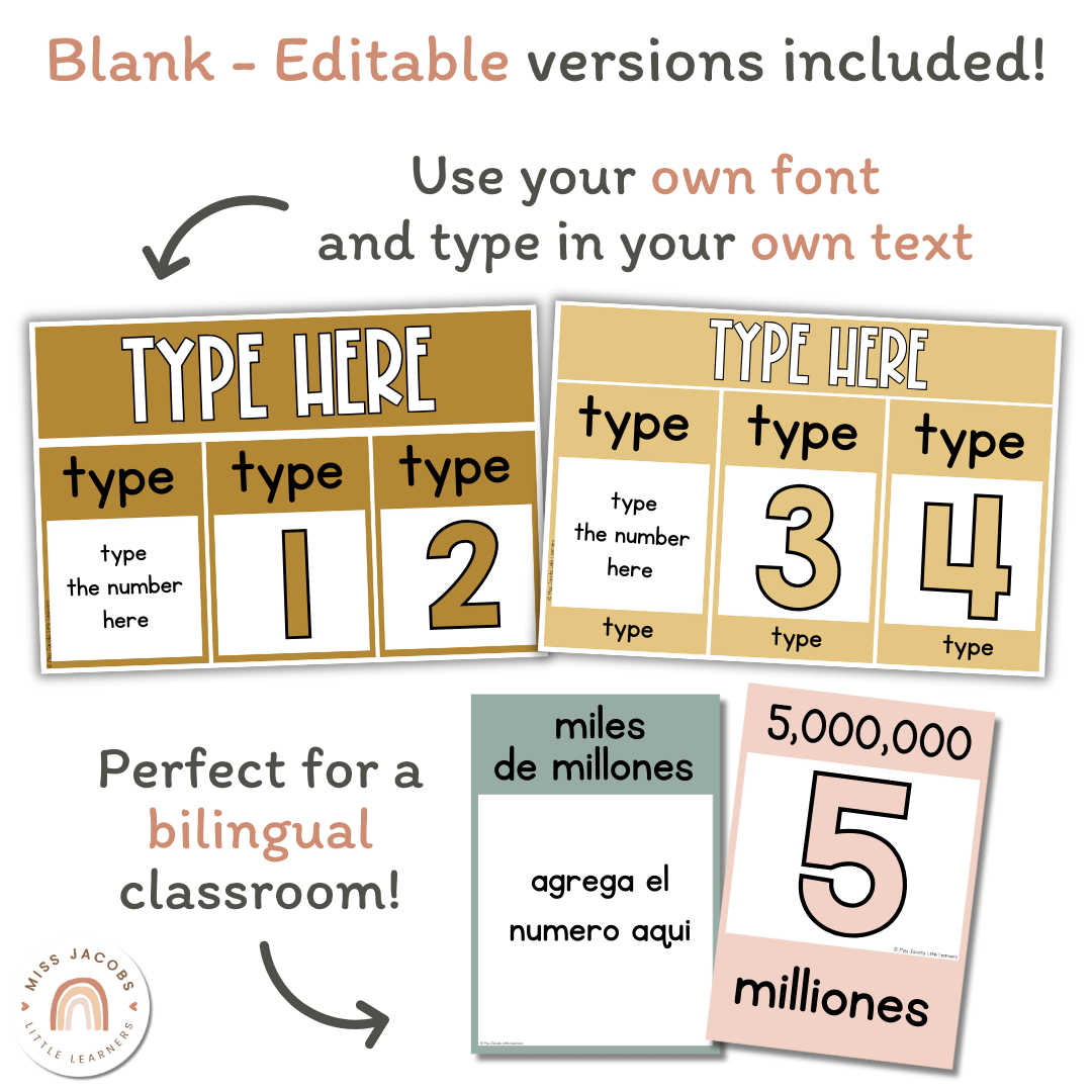 Place Value Posters Bulletin Board Display | Daisy Gingham