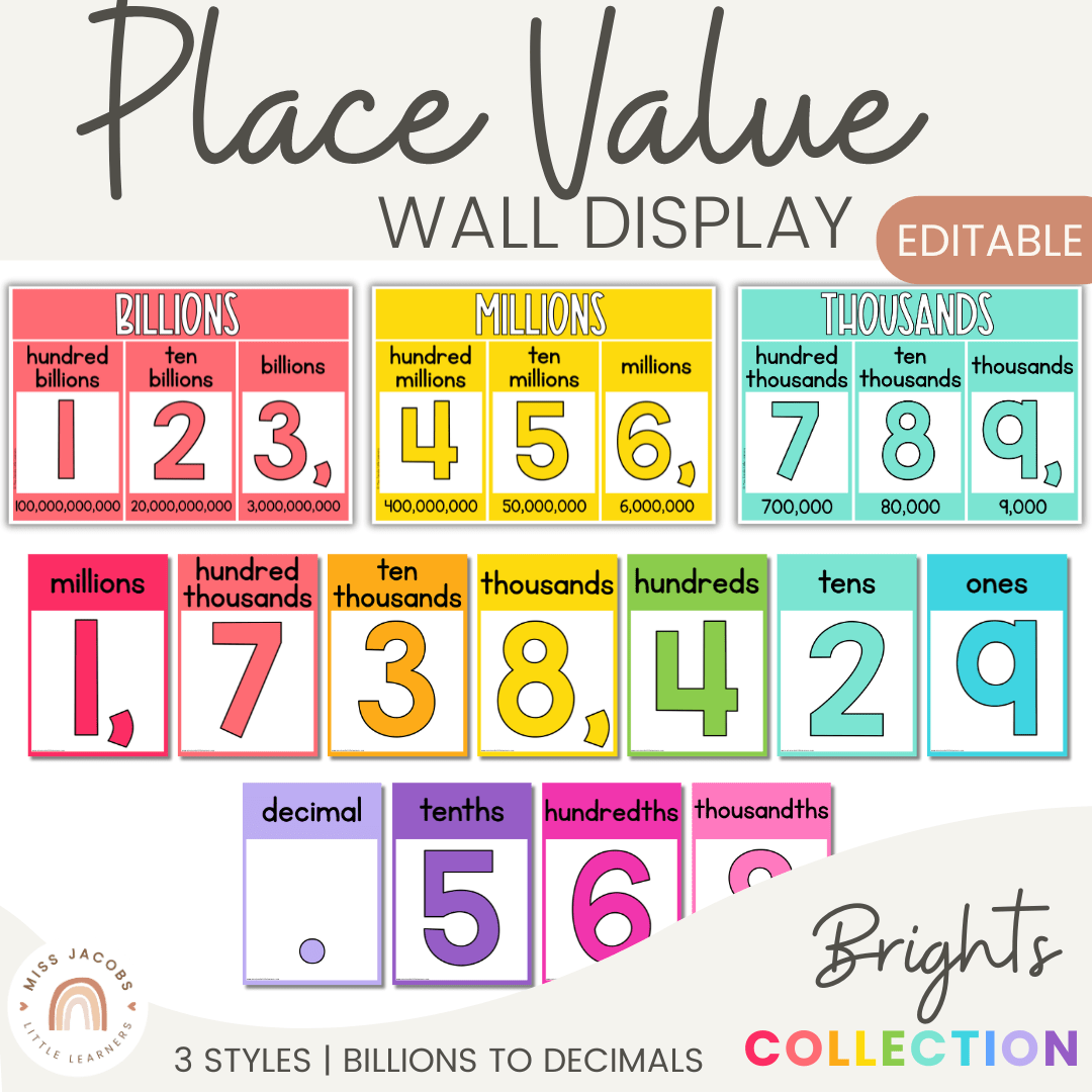 Place Value Posters - Miss Jacobs Little Learners