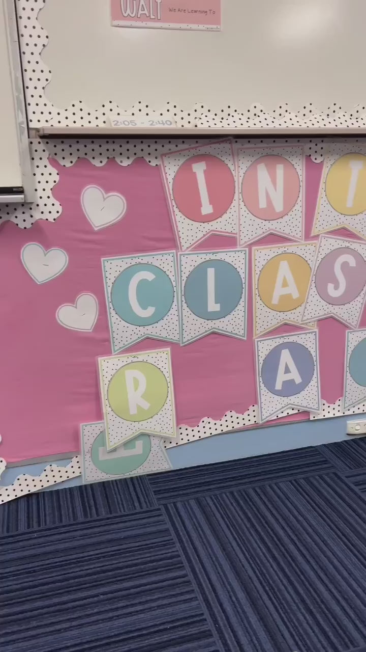 Days At School Tally Display - Daisy Gingham Pastels Decor