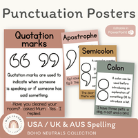 Punctuation Posters - Boho Neutrals Theme - Miss Jacobs – Miss Jacobs ...
