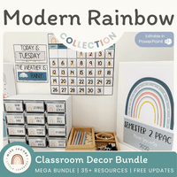 Modern Rainbow Calm Colors Classroom Decor - Miss Jacobs – Miss Jacobs ...