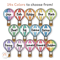 Rainbow Hot Air Balloon Door Display Classroom Decor - Miss Jacobs