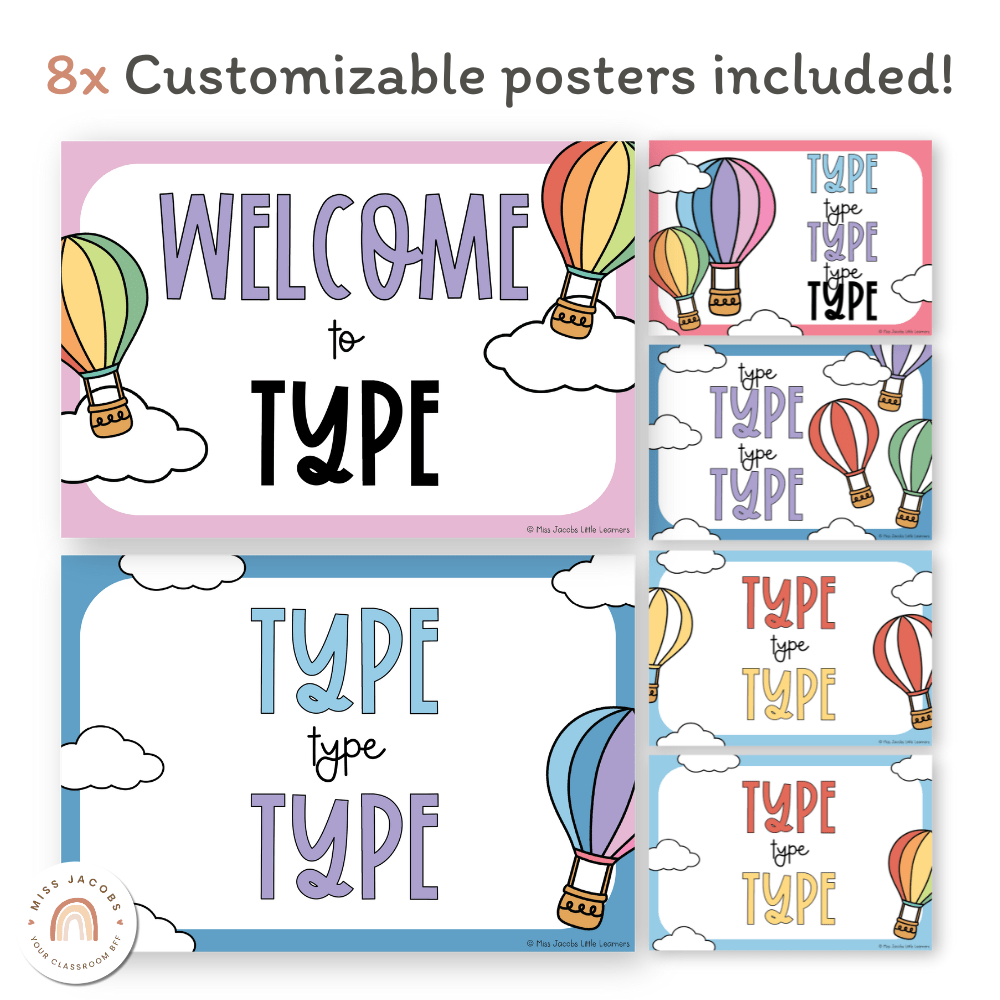 Rainbow Hot Air Balloon Door Display Classroom Decor - Miss Jacobs