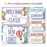 Rainbow Hot Air Balloon Door Display Classroom Decor - Miss Jacobs