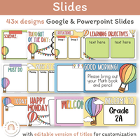 Rainbow Hot Air Balloon Theme Classroom Essentials Decor Pack - MJLL ...