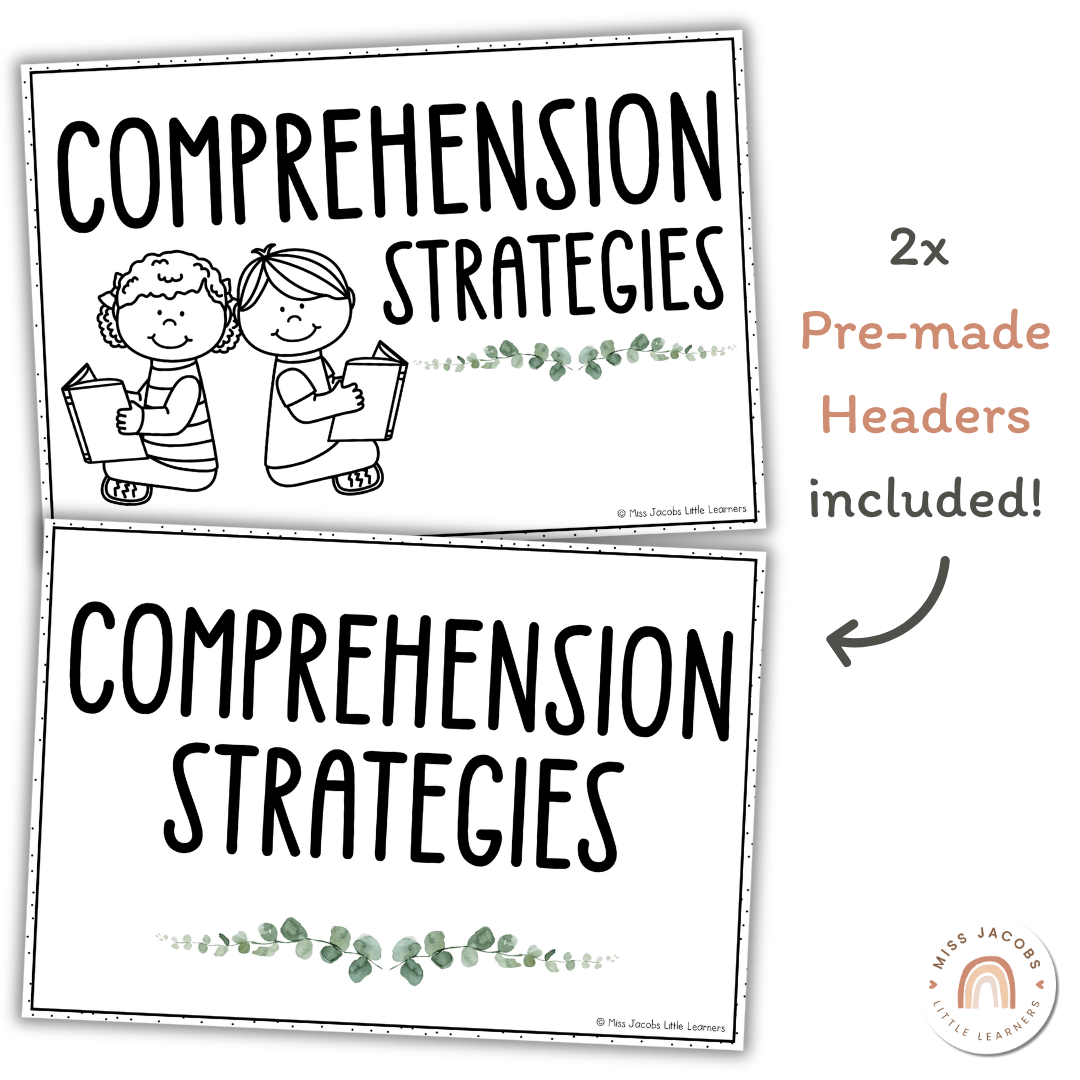 Reading Comprehension Strategies - Modern Botanical Classroom Theme - MJLL