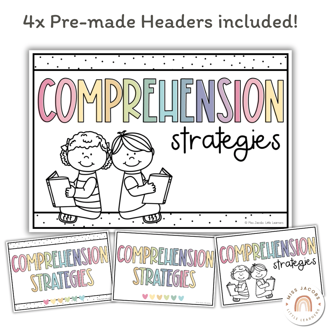 Reading Comprehension Strategies Posters - Pastel Theme - MJLL ...