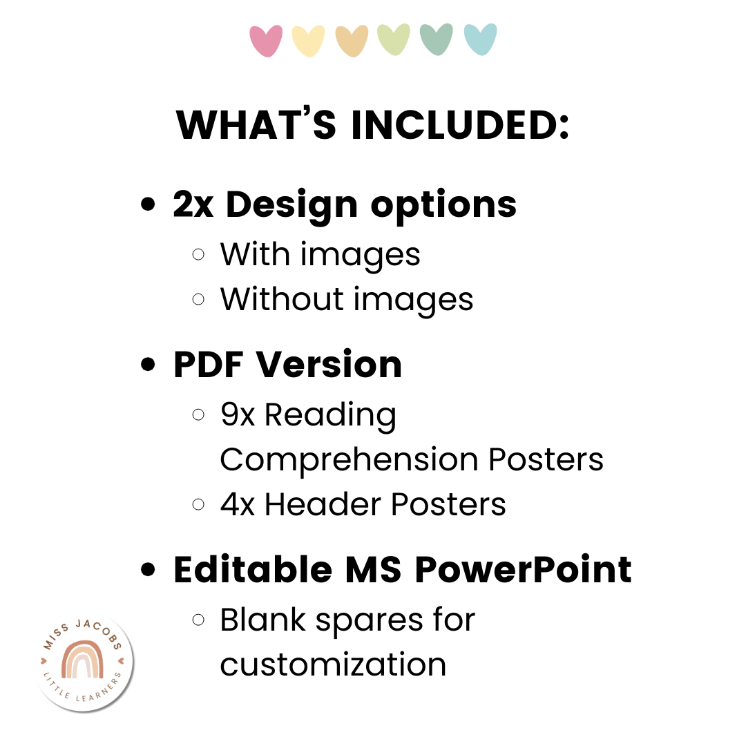 Reading Comprehension Strategies Posters - Pastel Theme - MJLL ...