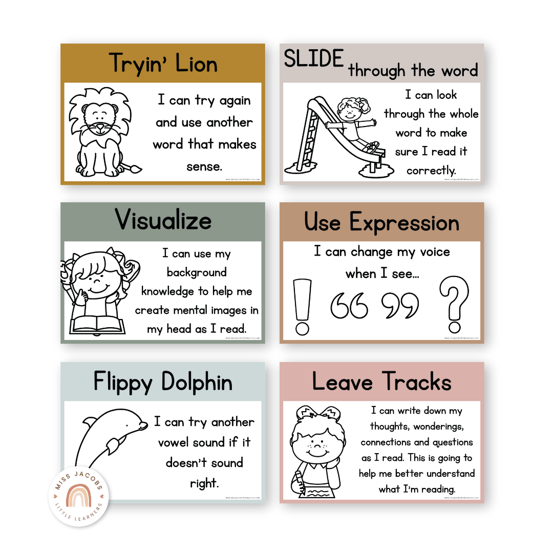 Reading Goals Posters | Neutral Toned Classroom Decor