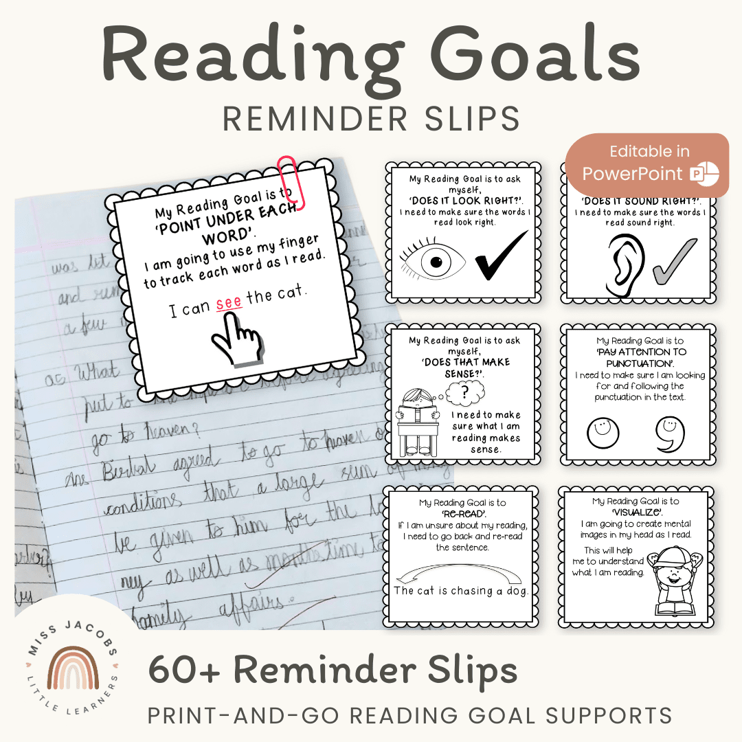 Student Student Goal Setting Template – Miss Jacobs Little Learners