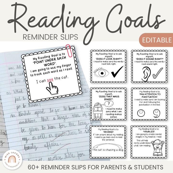 Student Student Goal Setting Template - Miss Jacobs Little Learners