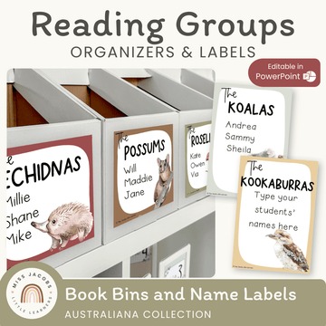 Reading Group Organizers & Labels – Miss Jacobs Little Learners