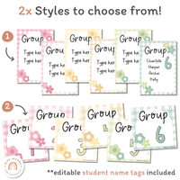 Reading Group Organizers & Labels - Daisy Gingham Pastels Decor