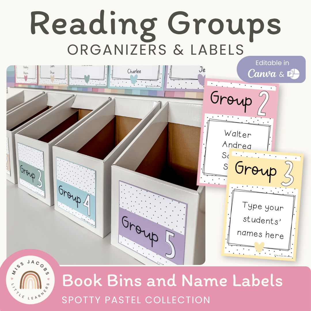 Reading Group Organizers & Labels – Miss Jacobs Little Learners