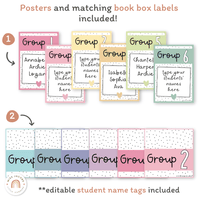 Reading Group Organizers & Labels - Spotty Pastel Theme - MJLL