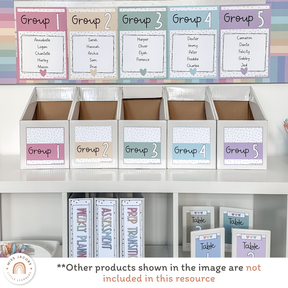 Reading Group Organizers & Labels - Spotty Pastel Theme - MJLL – Miss ...