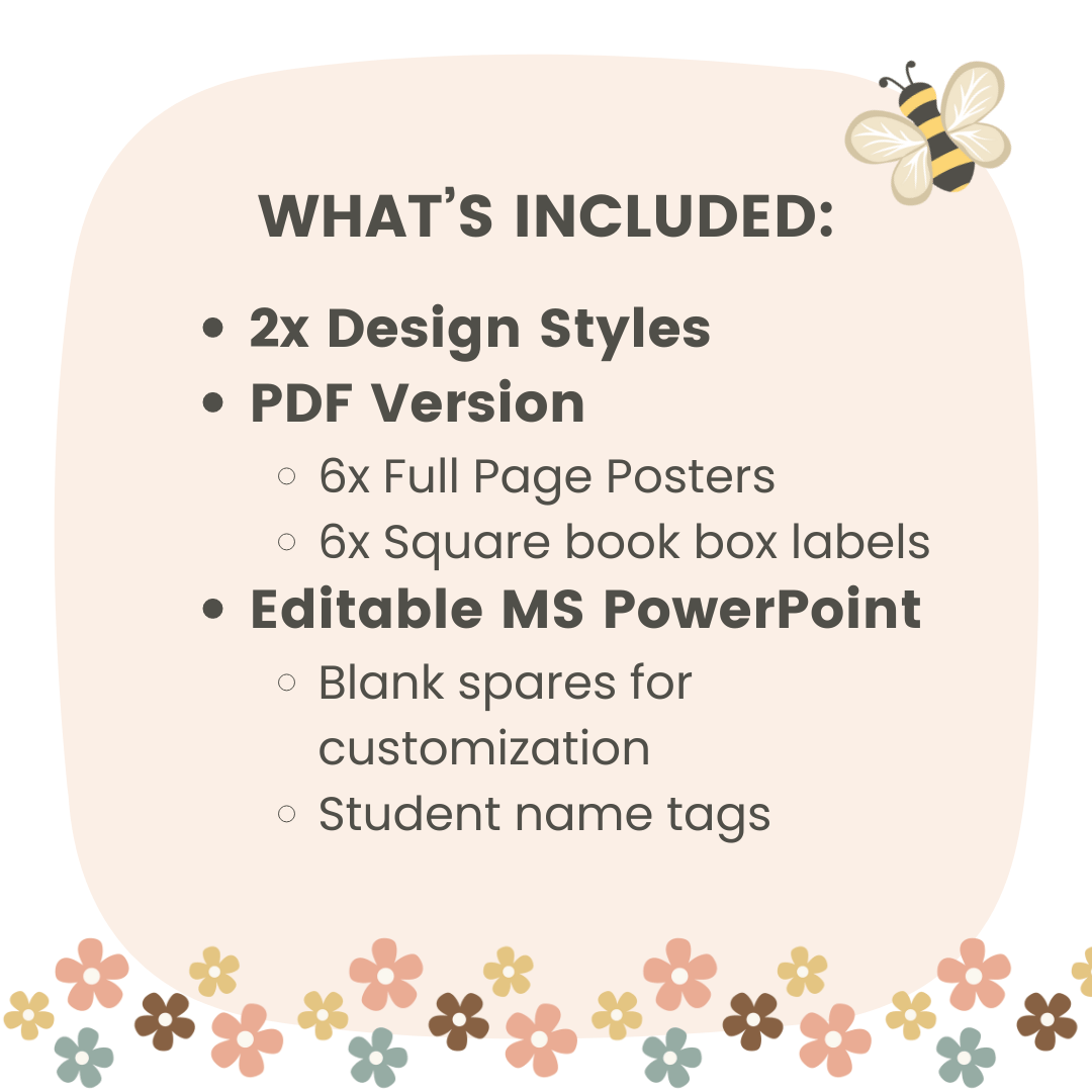 Reading Group Organizers & Labels - Daisy Gingham Neutrals Decor