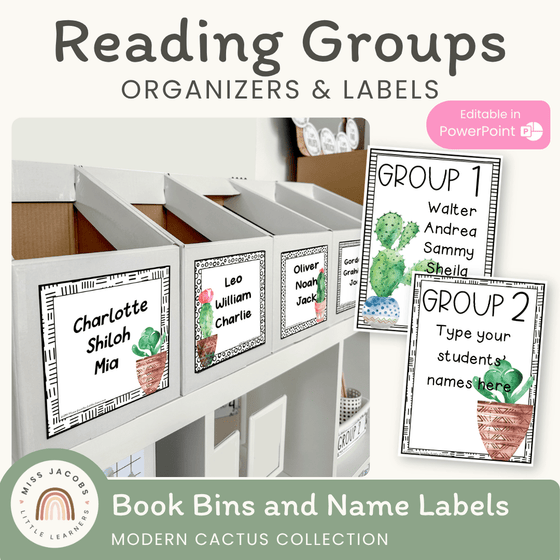 Reading Groups - Posters & Labels | Cactus – Miss Jacobs Little Learners