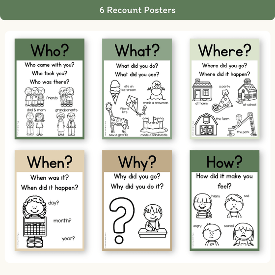 Recount Posters - Modern Botanical Classroom Theme - Miss Jacobs – Miss ...