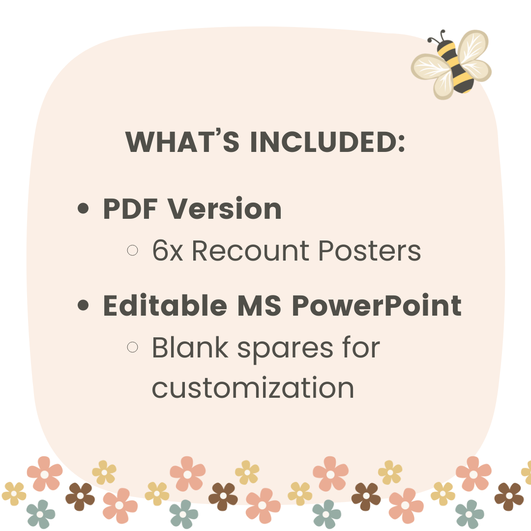 Recount Posters - Daisy Gingham Neutrals Decor