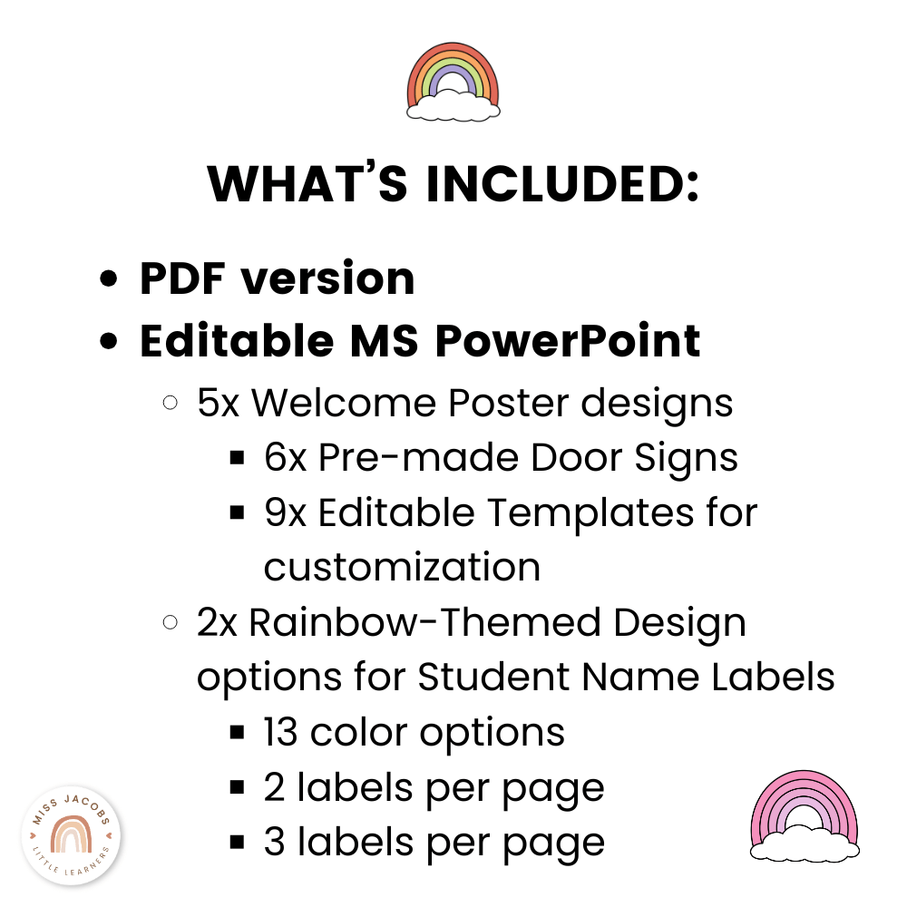 Retro Rainbow Door Display Classroom Decor - Miss Jacobs – Miss Jacobs ...