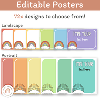 Retro Rainbow Theme Classroom Essentials Decor Pack - Miss Jacobs ...