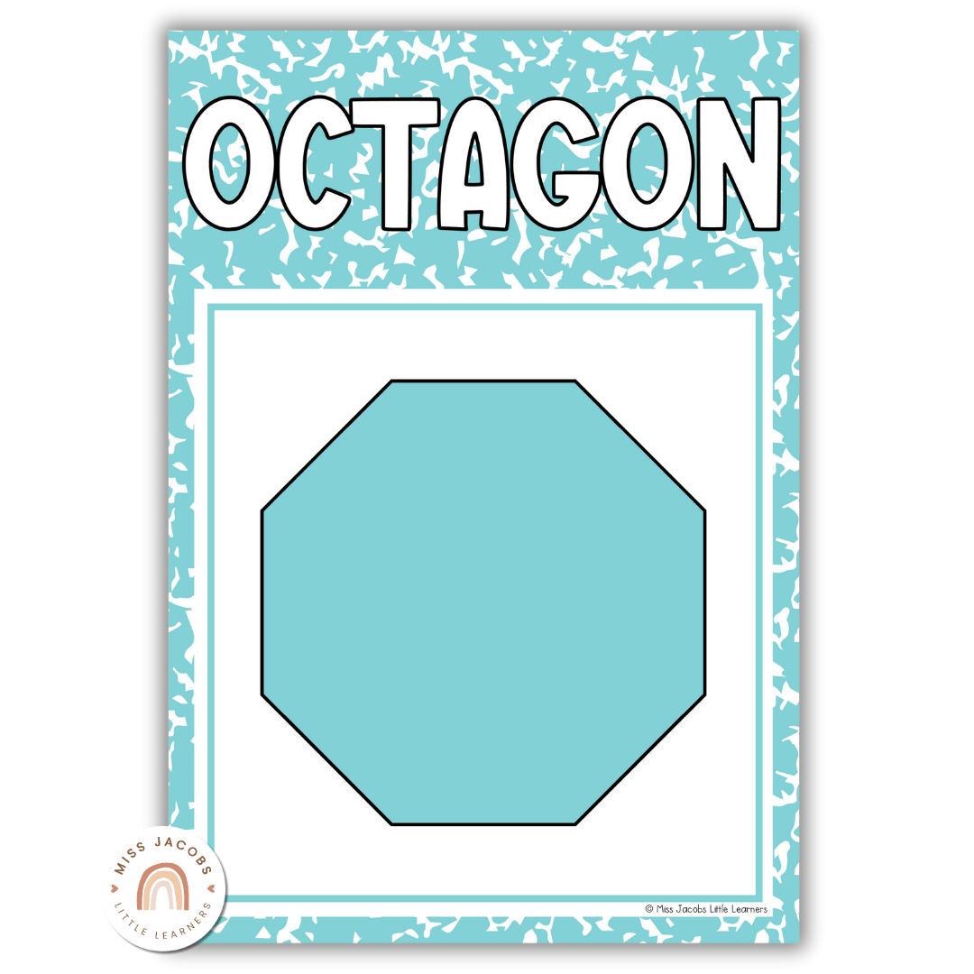 Shape Posters - Cutesy Composition Notebook Decor – Miss Jacobs Little ...