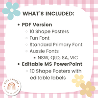 Shape Posters - Daisy Gingham Pastels Decor