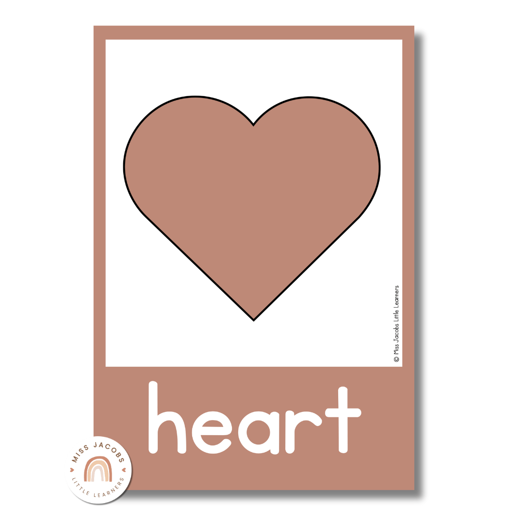 Shape Posters - Boho Rainbow Neutrals Classroom Theme- Miss Jacobs