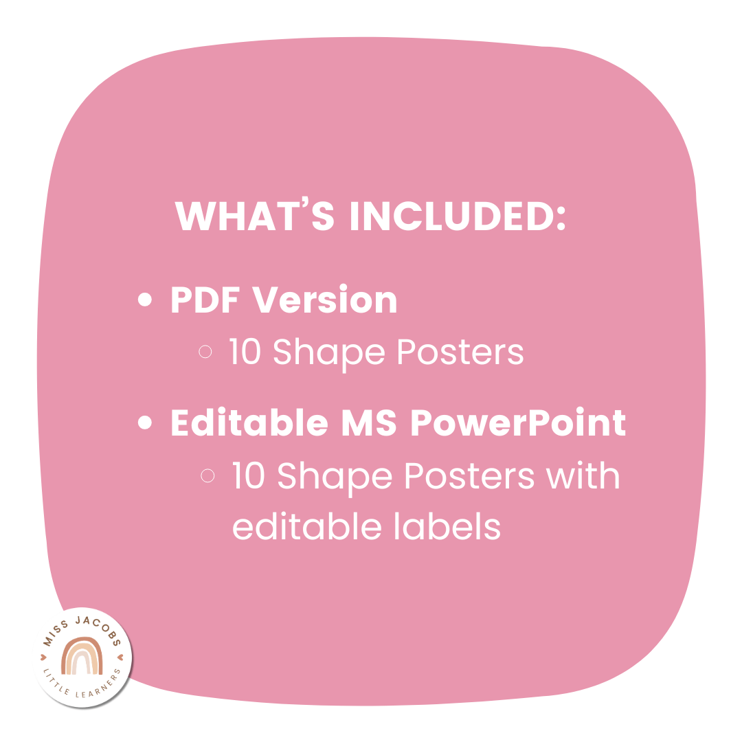 Shape Posters - Pastel Theme Classroom Decor - Miss Jacobs