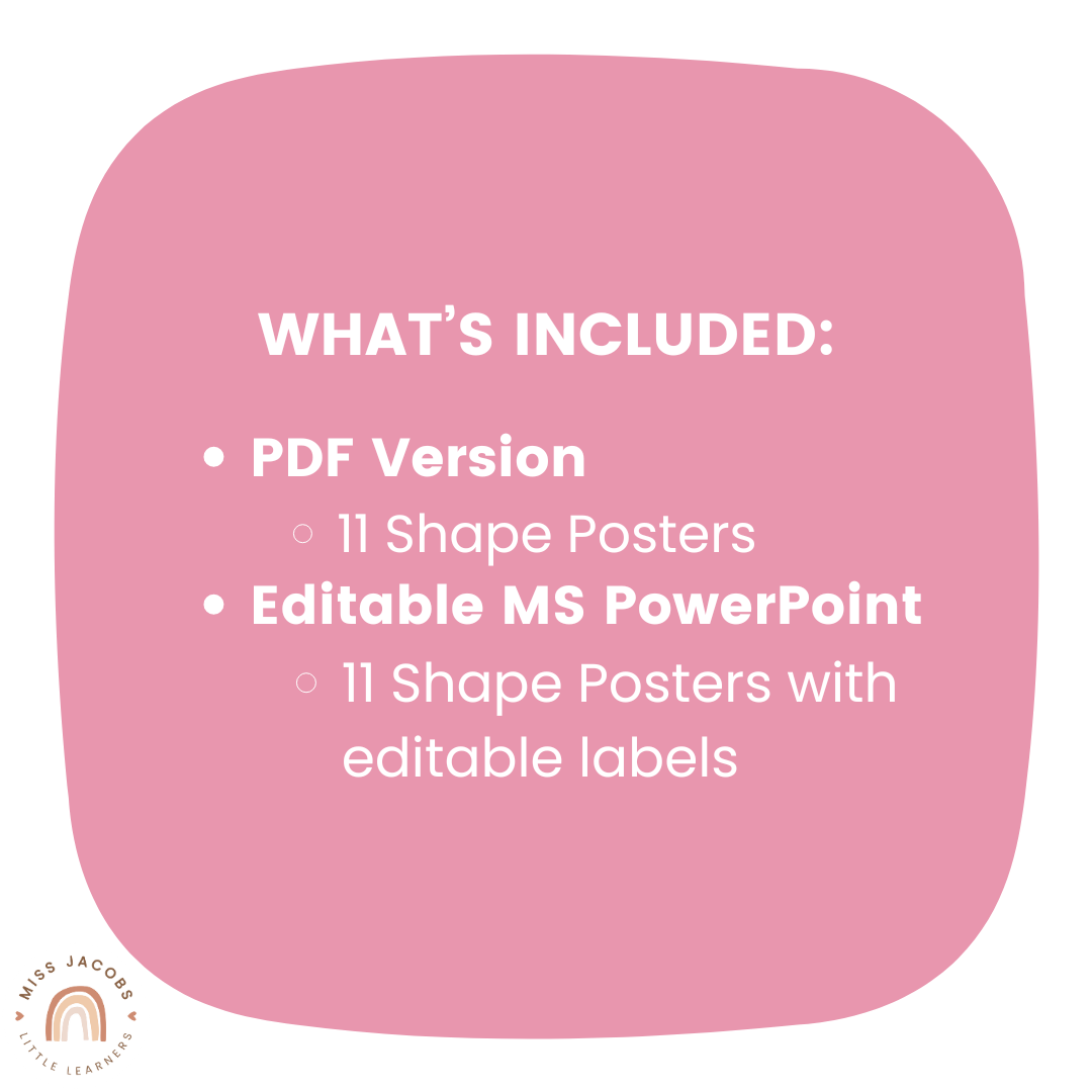 Shape Posters - Spotty Pastel Classroom Theme - Miss Jacobs - Default Title