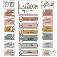 Simple Boho Classroom Rules Posters – Miss Jacobs Little Learners
