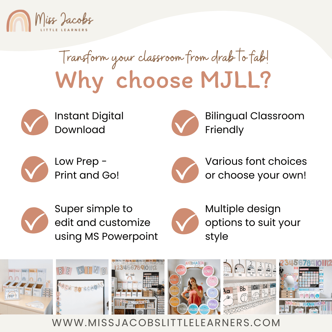 Simple Boho Classroom Rules Posters – Miss Jacobs Little Learners