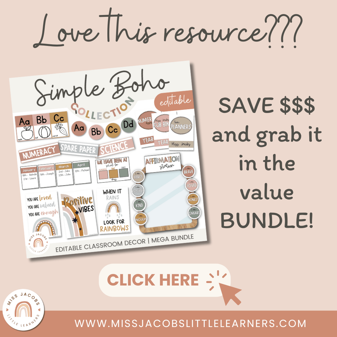 Simple Boho Classroom Rules Posters – Miss Jacobs Little Learners