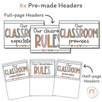 Simple Boho Classroom Rules Posters – Miss Jacobs Little Learners