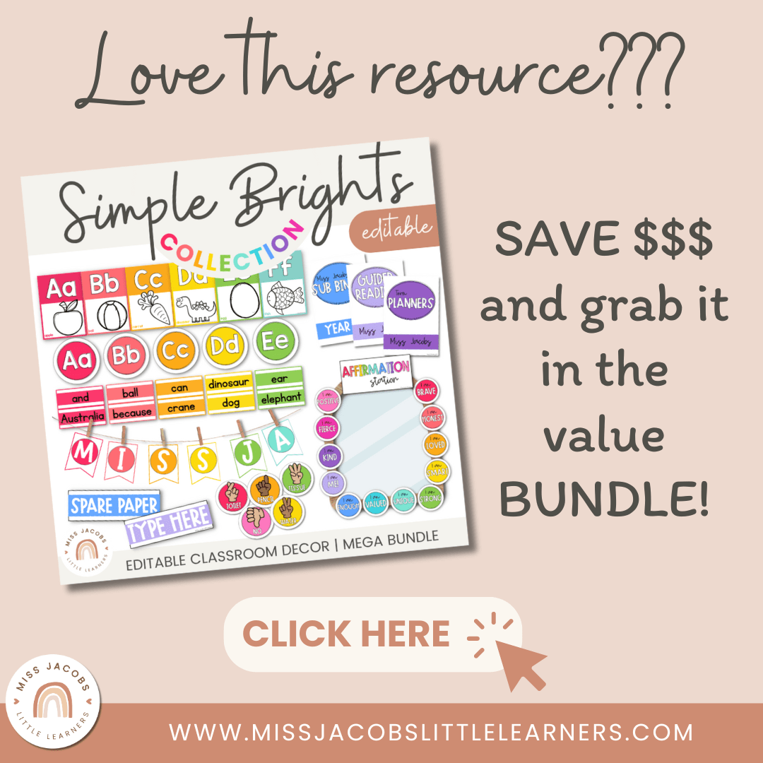 Simple Brights Classroom Rules Posters