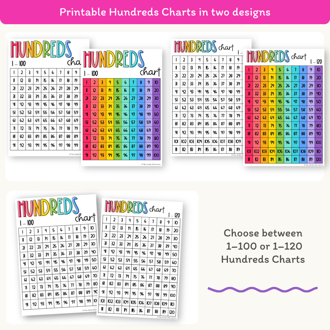 Simple Brights Hundreds Chart