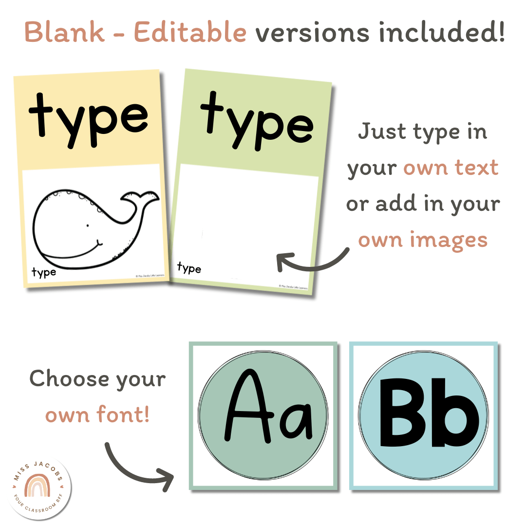 Alphabet Posters | Simple Pastels