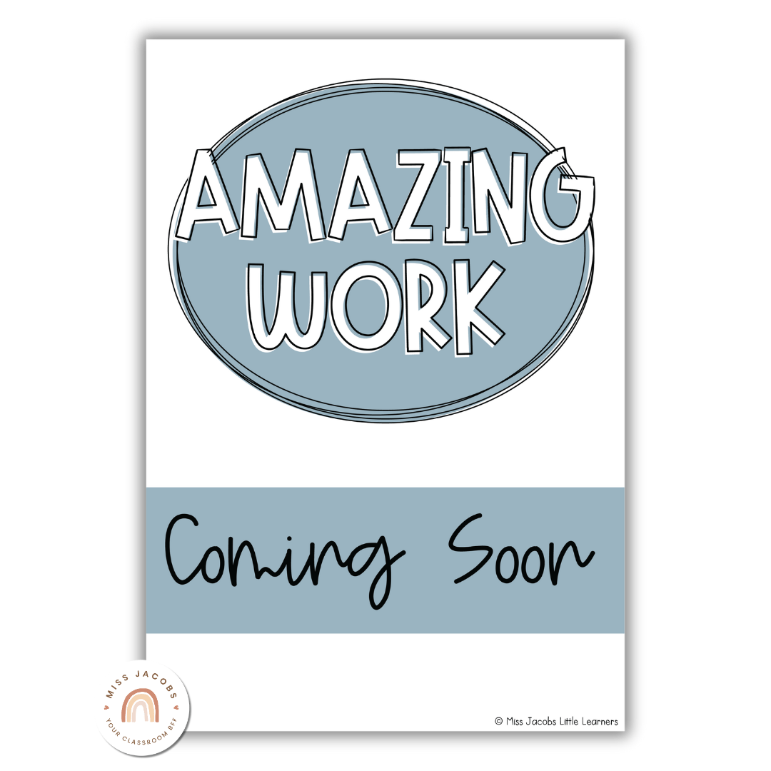 Amazing Work Coming Soon Posters | Simple Pastels