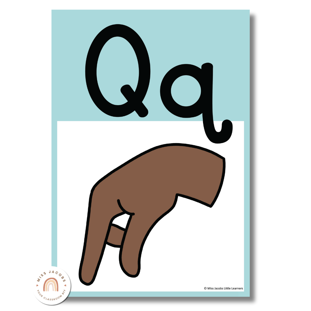 ASL Alphabet Posters - American Sign Language - Simply Pastel - MJLL