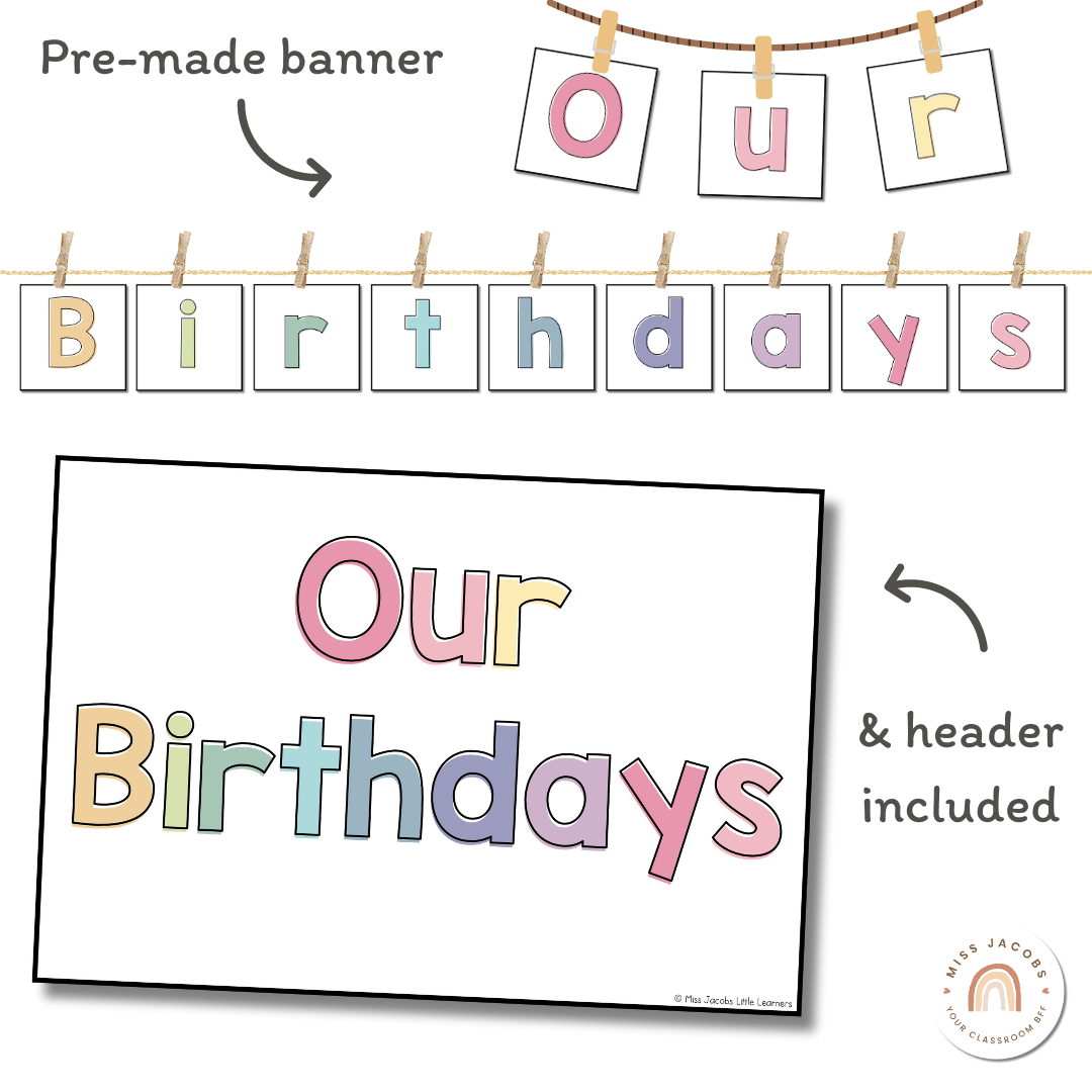 Birthday Display | Simple Pastels