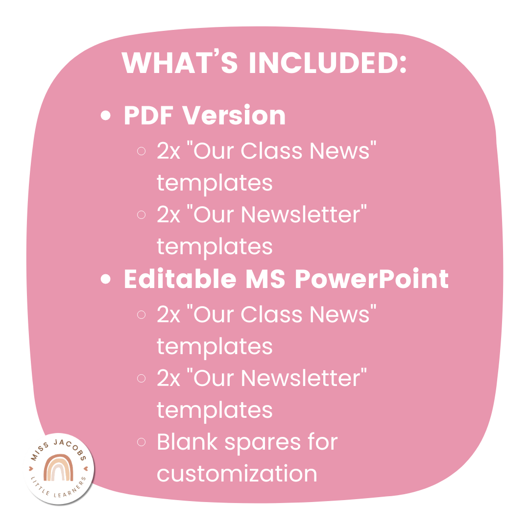 Simple Pastels Classroom Newsletter Templates