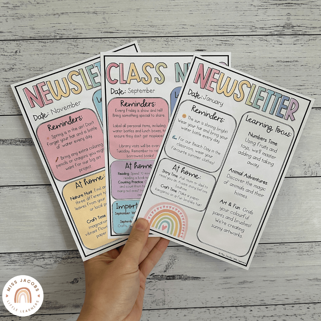 Simple Pastels Classroom Newsletter Templates - Default Title
