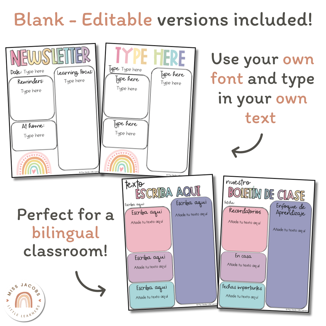 Simple Pastels Classroom Newsletter Templates - Default Title